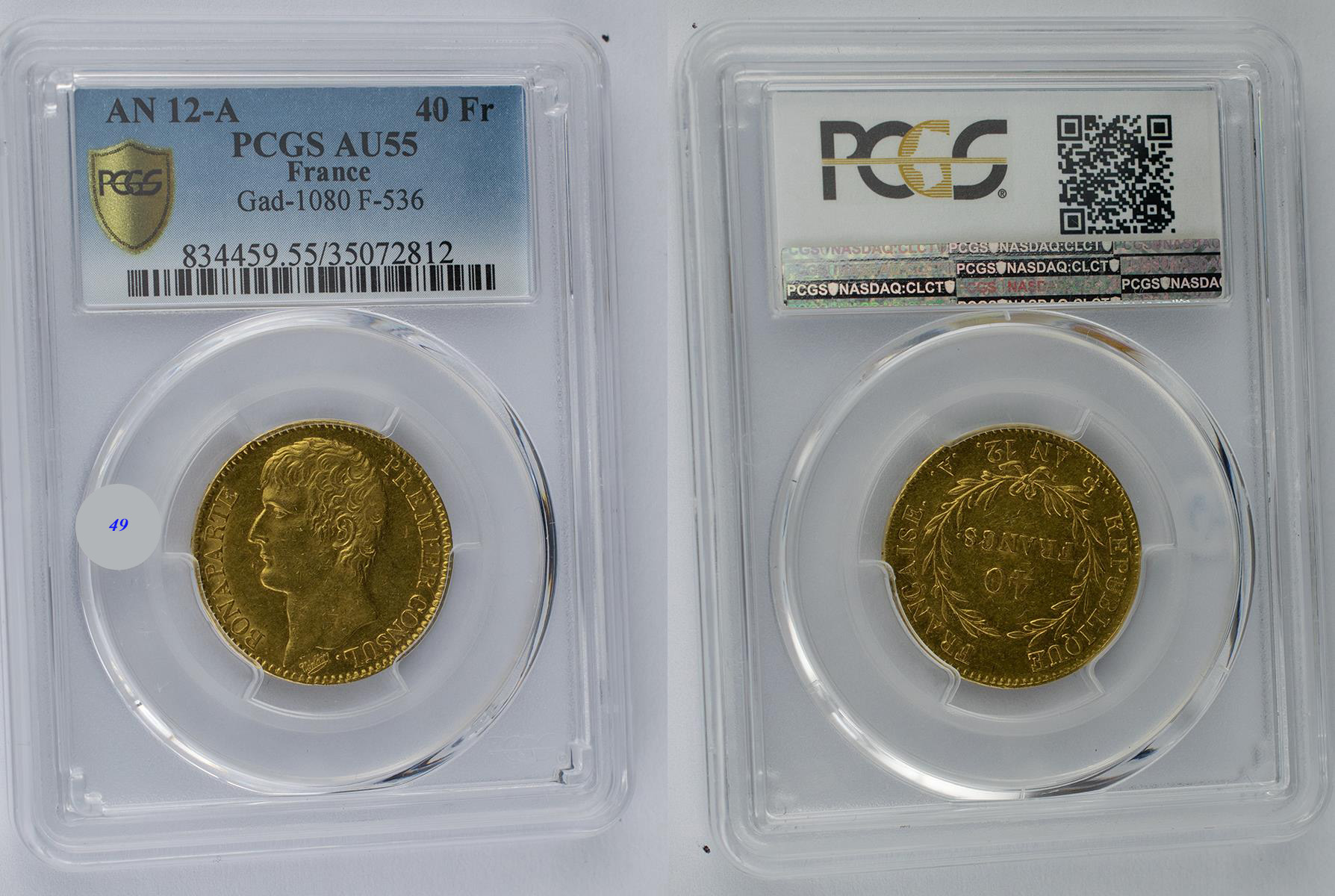 36％割引流行に フランス 40フラン金貨 AN13-A (1804年)PCGS AU55 旧貨幣/金貨/銀貨/記念硬貨 コレクション-OTA.ON.ARENA.NE.JP